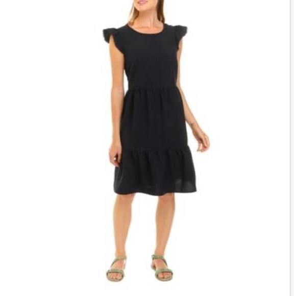 AGB | Dresses | Agb Womens Flutter Babydoll Dress In Black | Poshmark